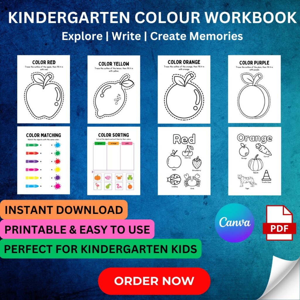 Kindergarten Colouring Workbook (Digital Files) – Adventurous Little Minds